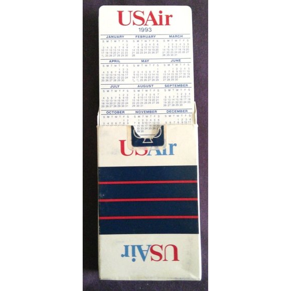 Games | 1993 Us Air W Calendar Playing Cards Airline Memorabilia ...